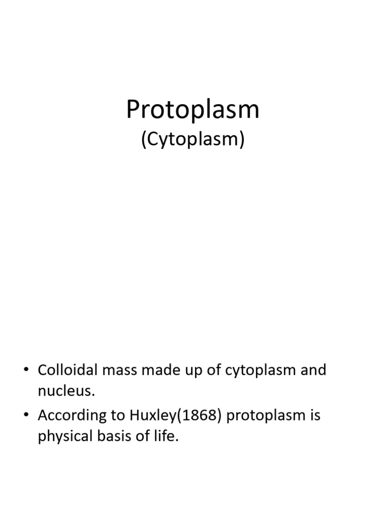 Protoplasm and Mitochondria | PDF