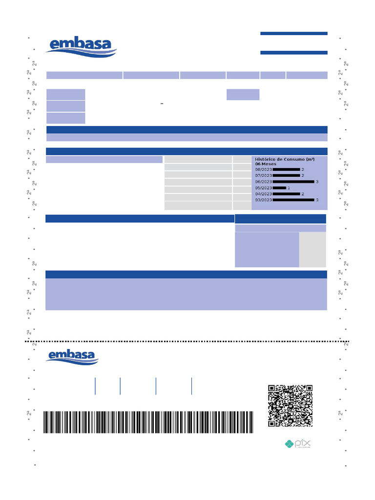 Modelo Conta Embasa | PDF