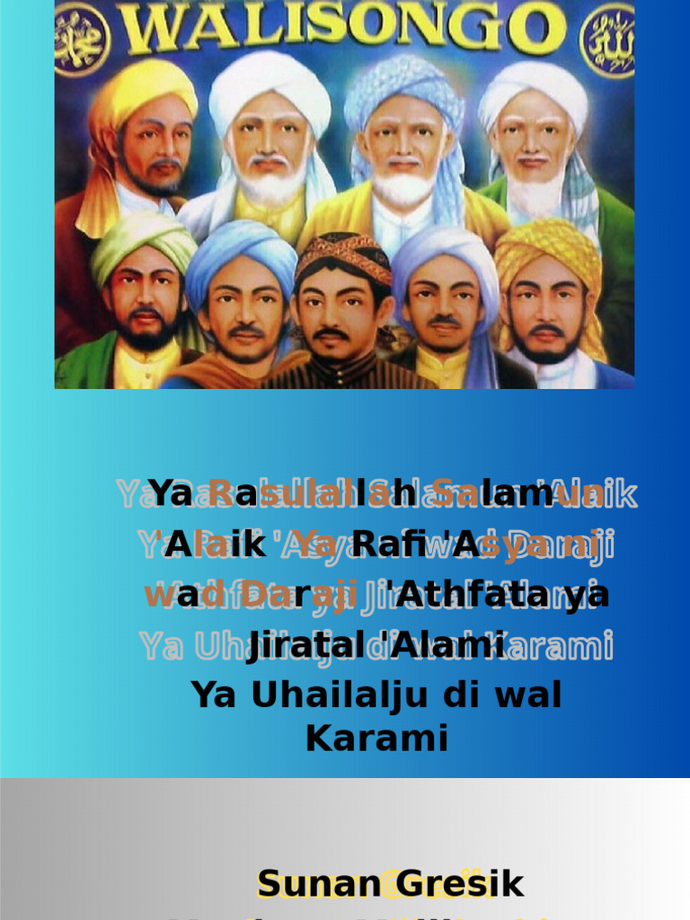 Ya Rasulalllah Sunan Gresik Sunan Ampel Raden Rahmat Sunan Kudus | PDF