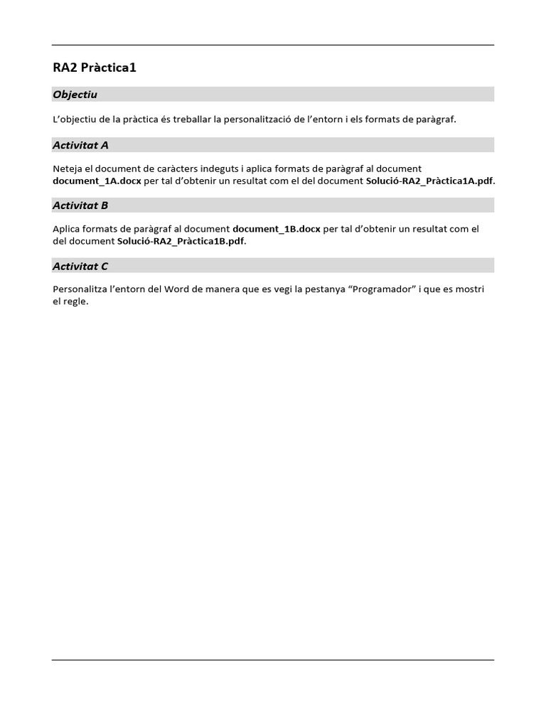 RA2 Pràctica1 | PDF