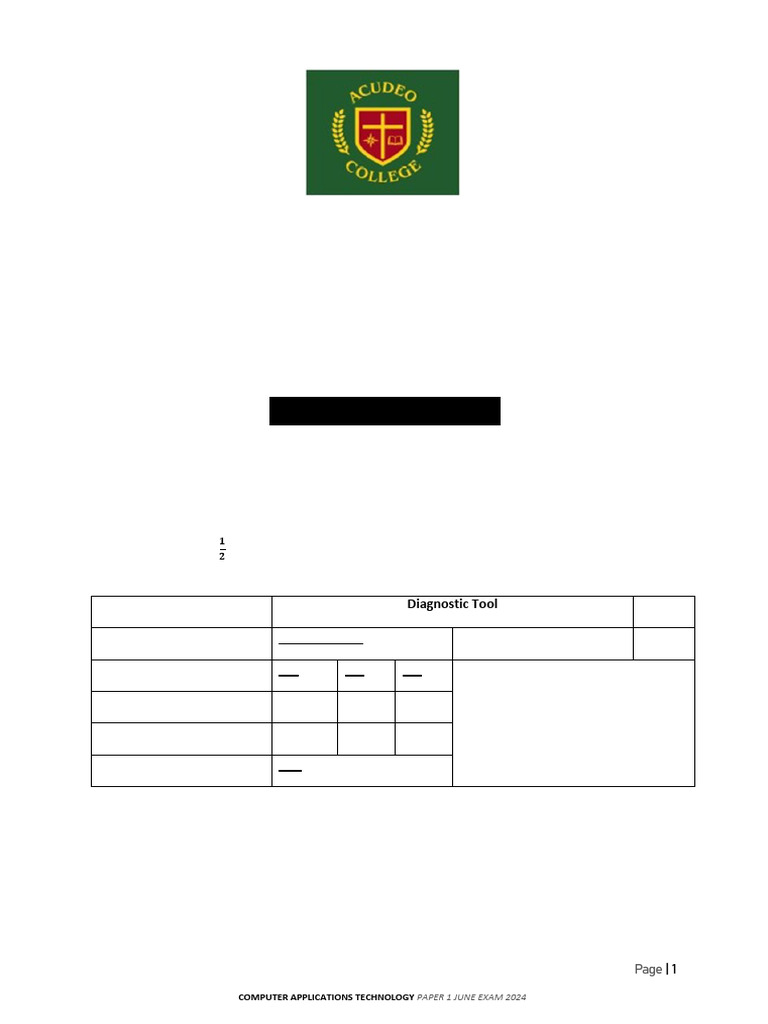 CAT Gr10 PracPaper June EXAM2024 | PDF