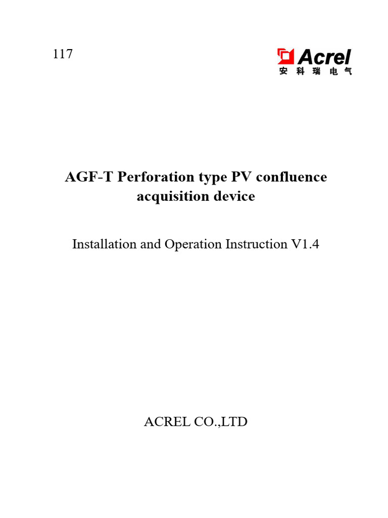 Agf T Installation and Operation Instruction | PDF | Fuse (Electrical ...