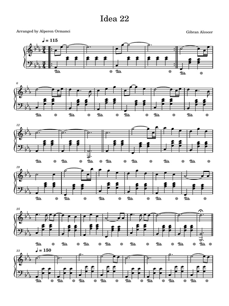 Idea 22 Gibran Alcocer - Piano Sheets | PDF
