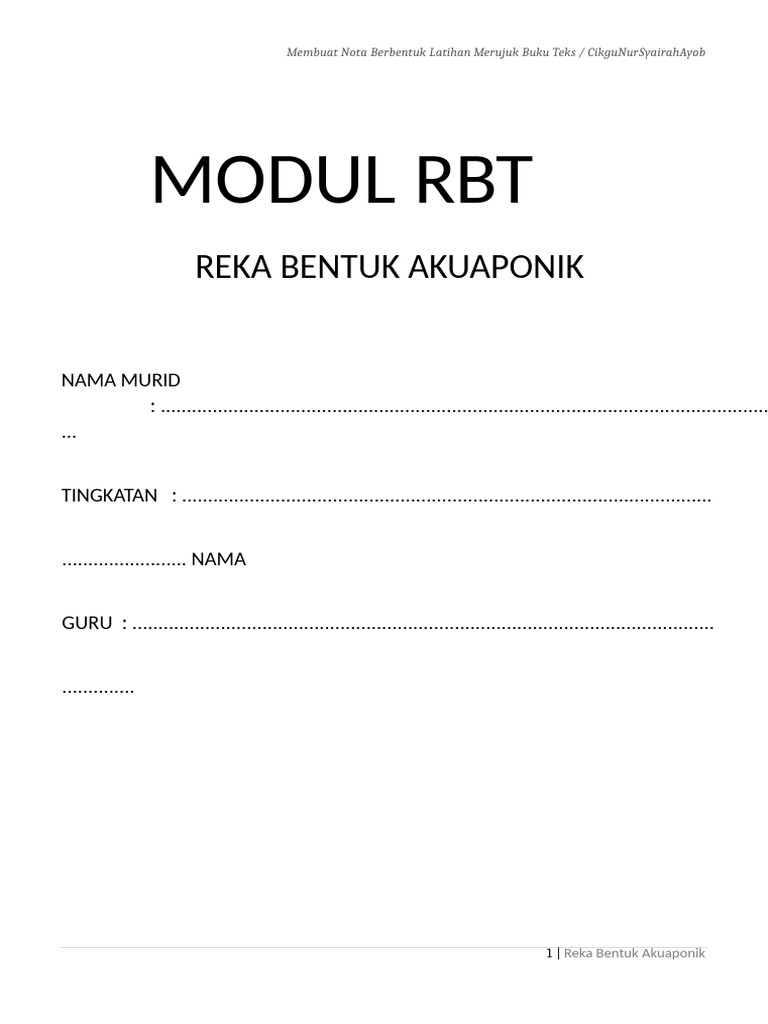 Modul Akuaponik Word | PDF