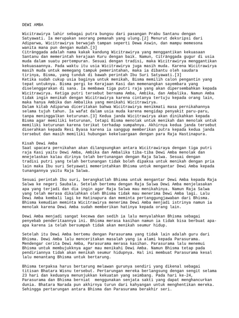 Dewi Amba | PDF