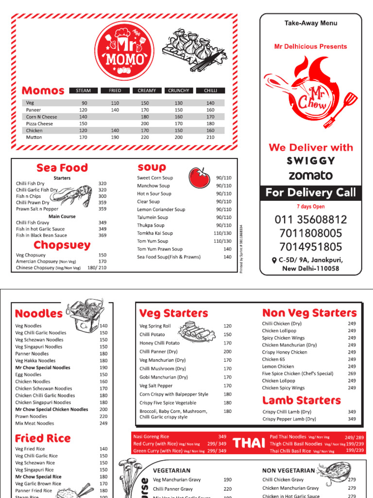 MR Chow Menu | PDF