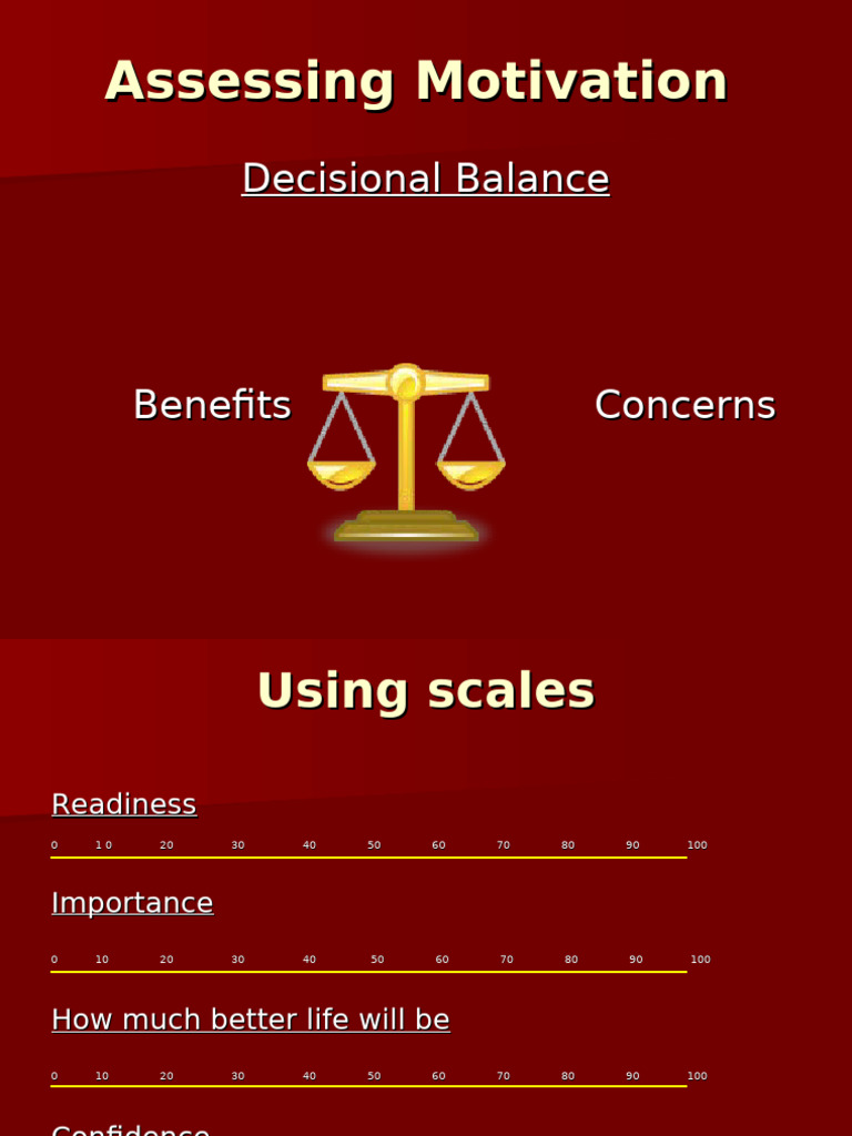 Decisional Balance - Motivation | PDF