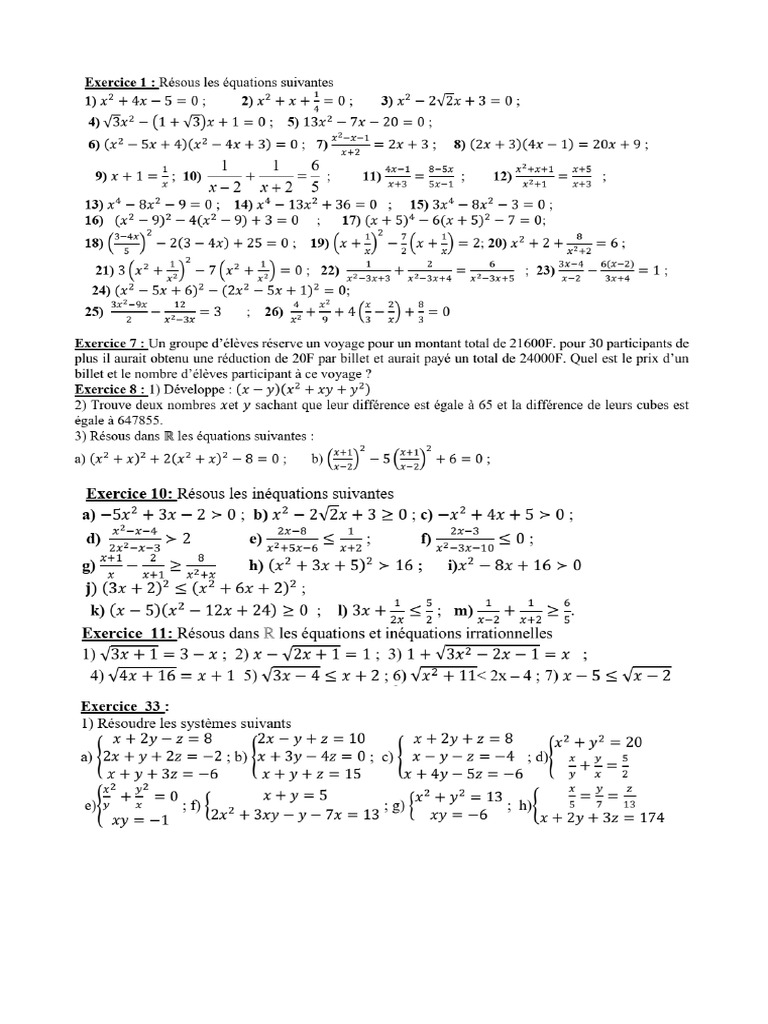 TD MATHS Pmise | PDF