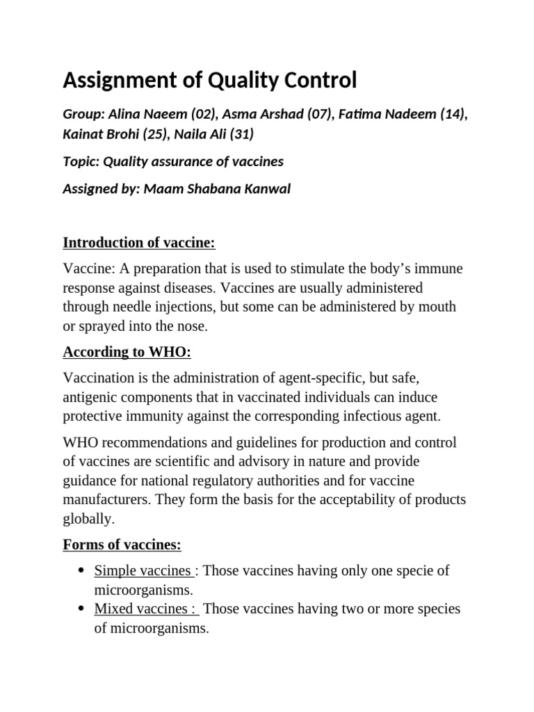 QC Assignment | PDF