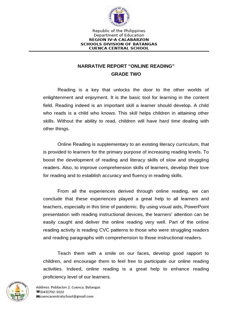 Narrative Report Online Pabasa | PDF