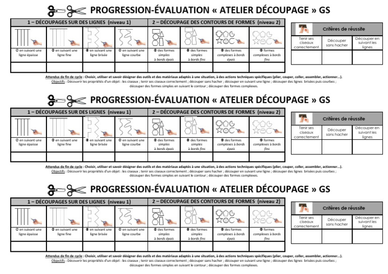 Progression Decoupage GS | PDF
