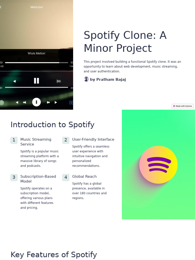 Spotify Clone A Minor Project | PDF