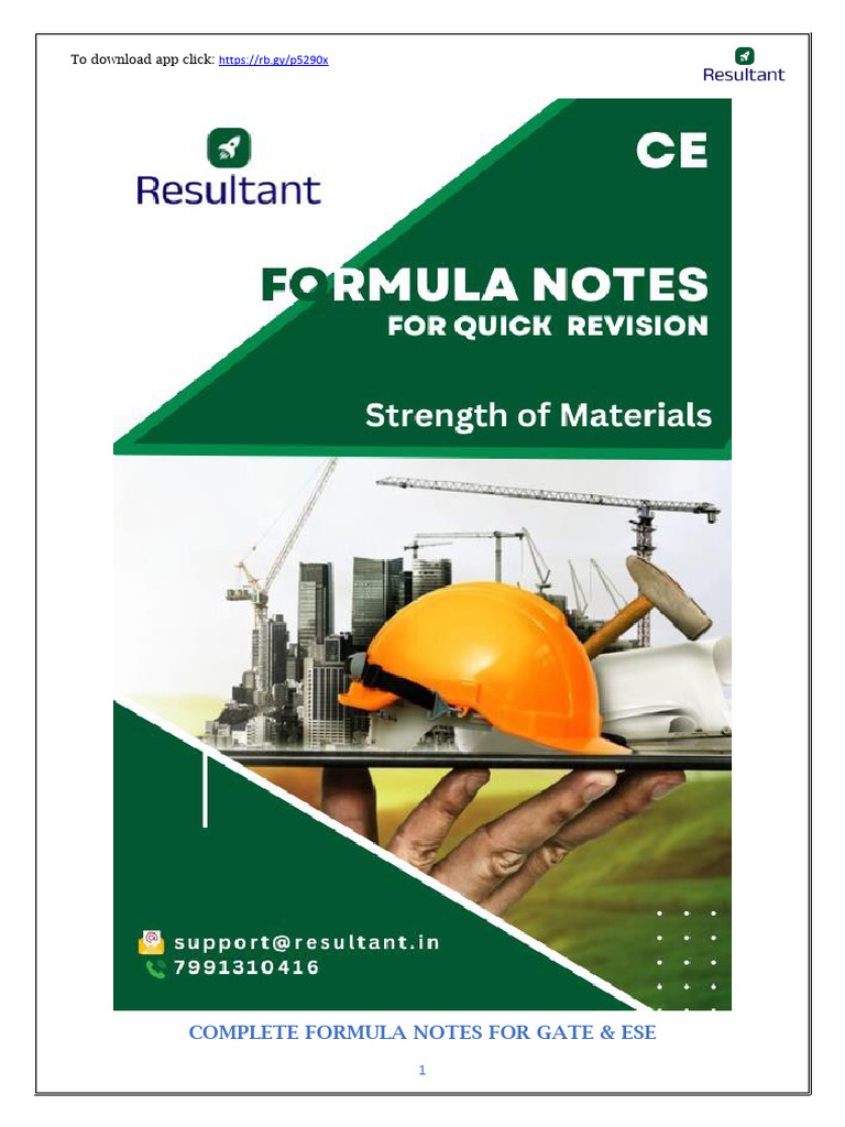 Strength of Materials Formula Notes - 76c97a60 849f 41e5 A59d ...