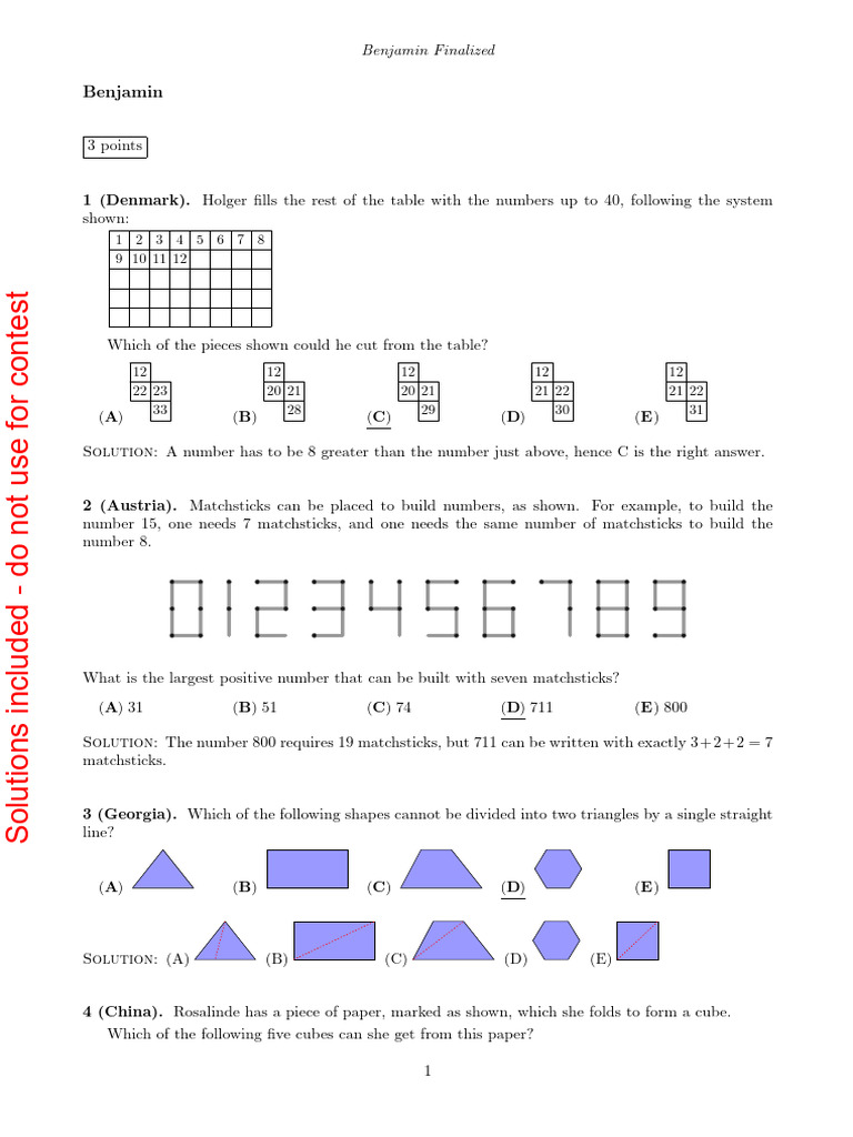 Level C-Solutions | PDF