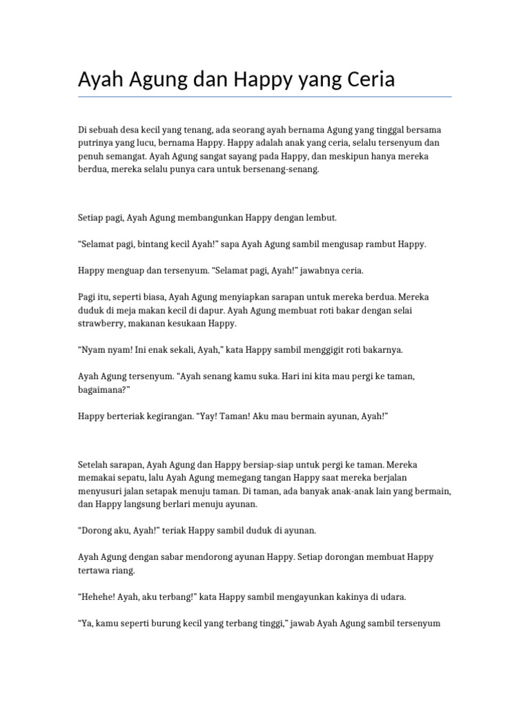Cerita_Ayah_Agung_dan_Happy | PDF