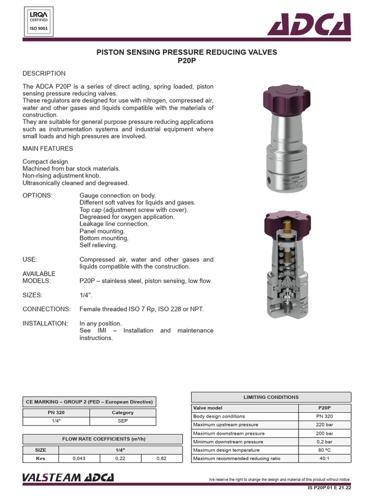 2 41 e p20p Pressure Reducing Valve dn08 | PDF