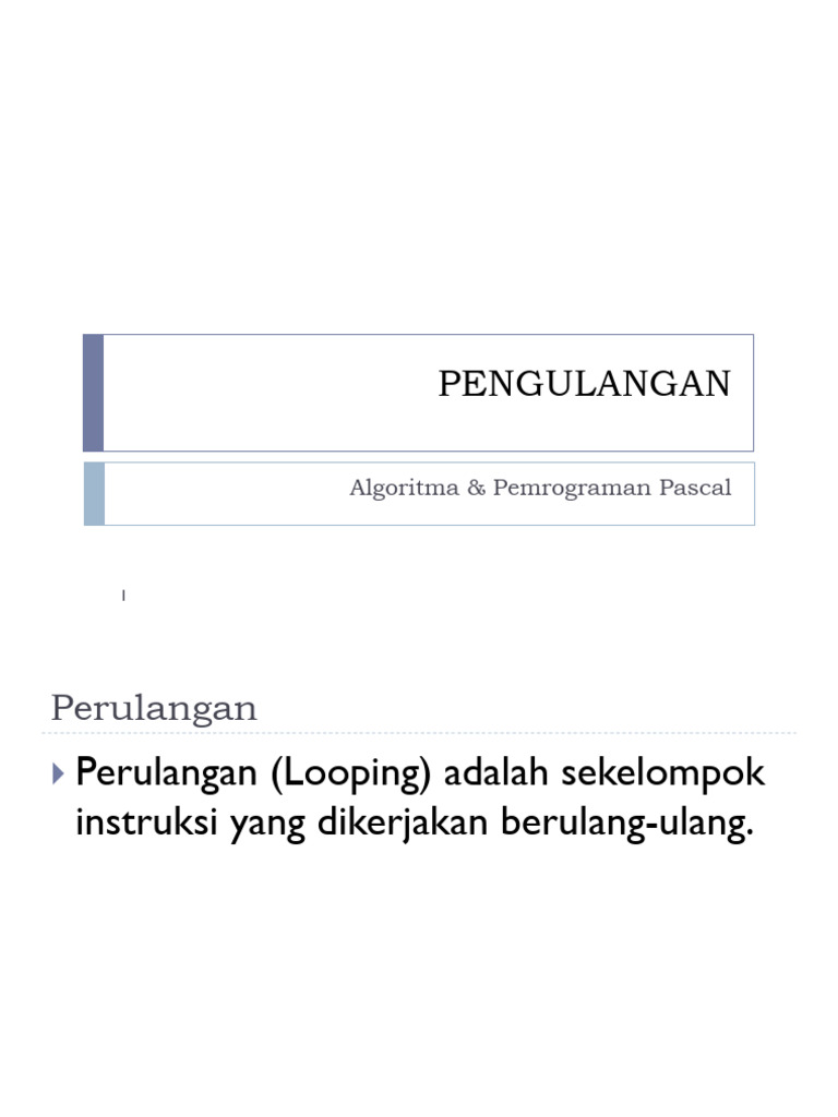 Pengulangan | PDF
