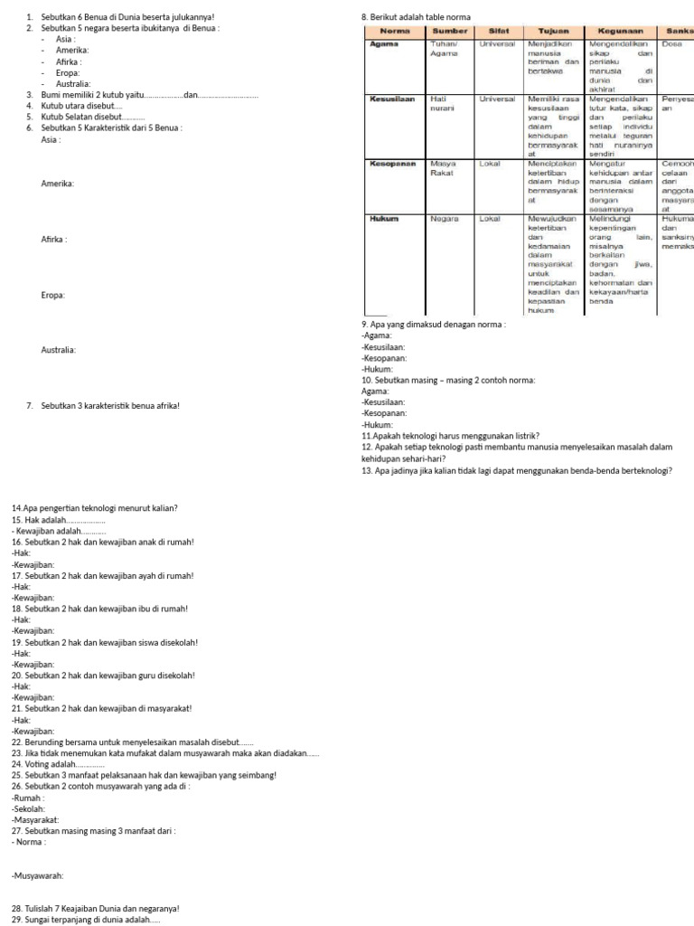 Kelas 6 Rabu, 9 Oktober IPAS, PKN | PDF