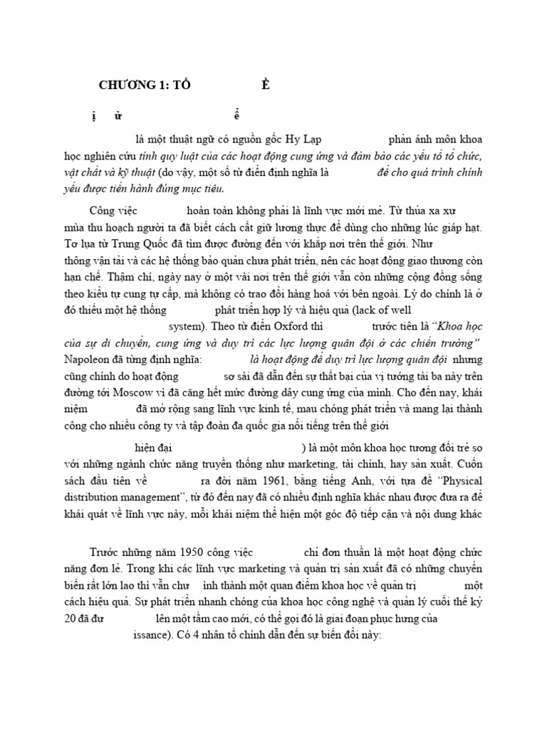 Chuong 1 - Tong Quan Ve Logistics Va E-Logistics | PDF