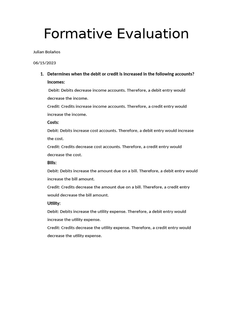Formative Evaluation | PDF