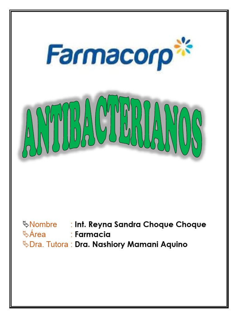 Antibacterianos y Su Clasificacion | PDF | Penicilina | Antibióticos