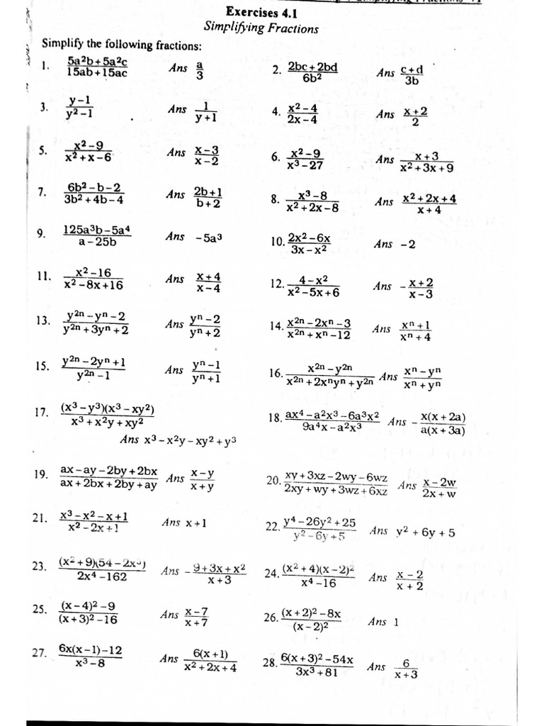 Rational Algebraic Expression | PDF