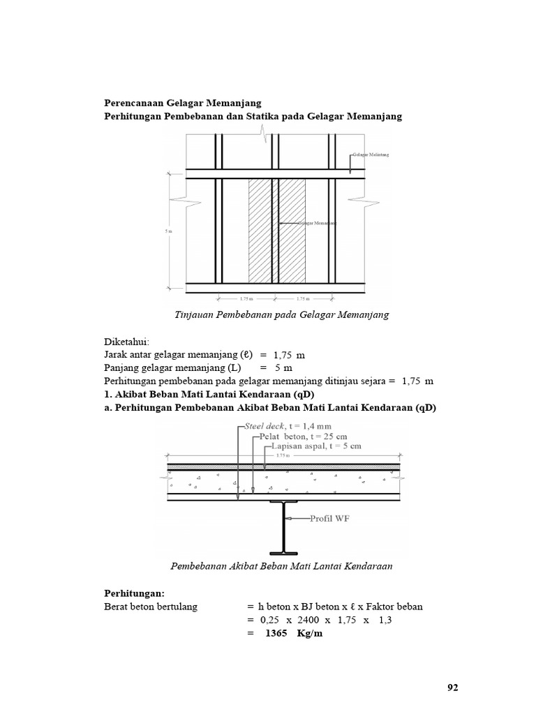 Perencanaan Gelagar Memanjang | PDF