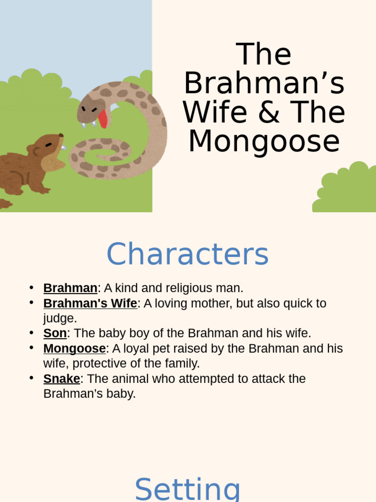 The Brahmans Wife and The Mongoose | PDF