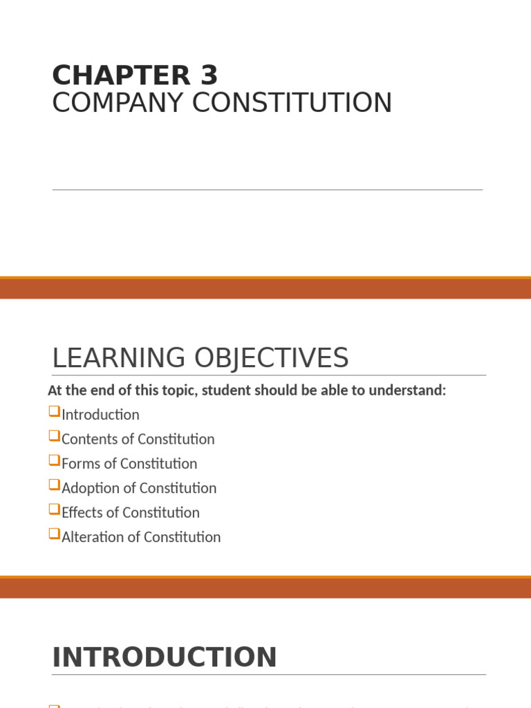 Chapter 3 Constitution | PDF