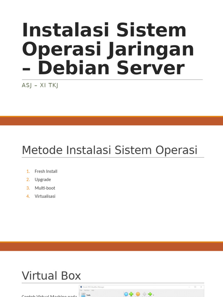 XI - ASJ - Instalasi Sistem Operasi Jaringan Debian Server | PDF ...
