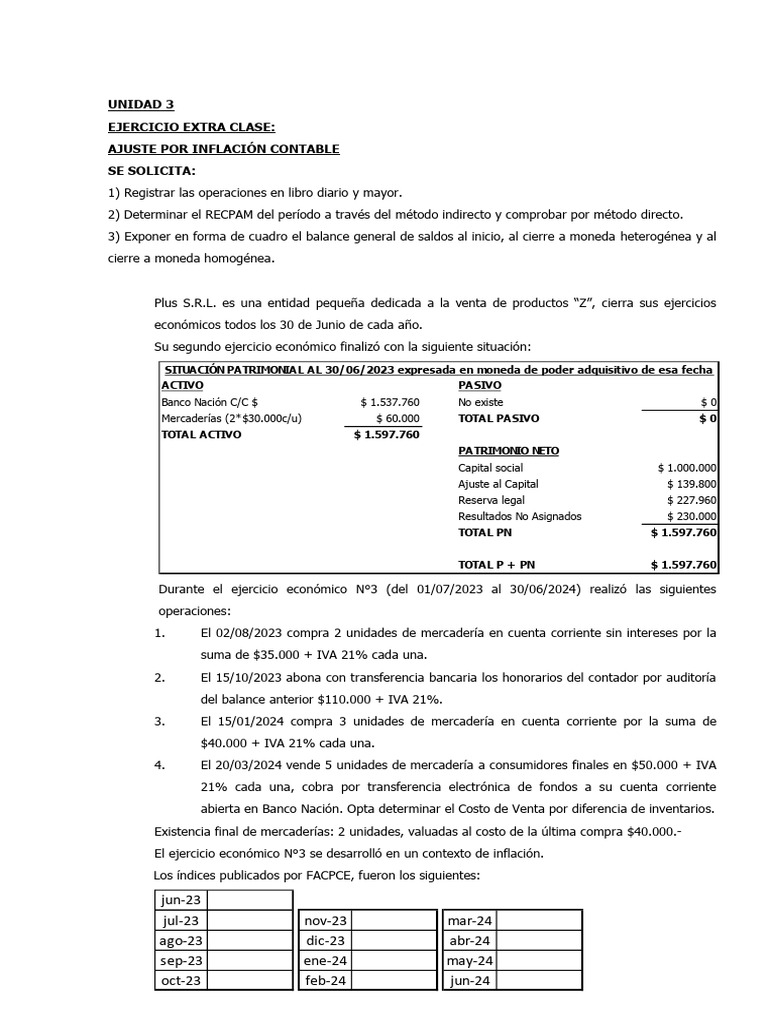 UNIDAD 3 ejercicio extra clase | PDF