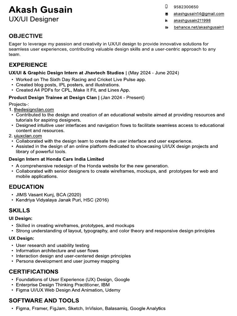 Akash Gusain - Resume | PDF