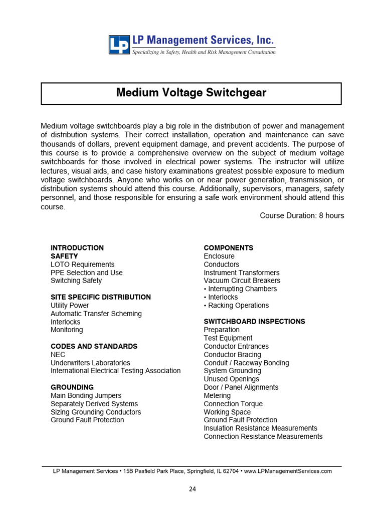 Medium Voltage Switchgear | PDF