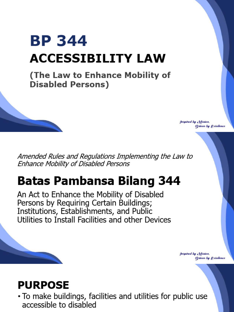 BP 344 - Accessibility Law | PDF