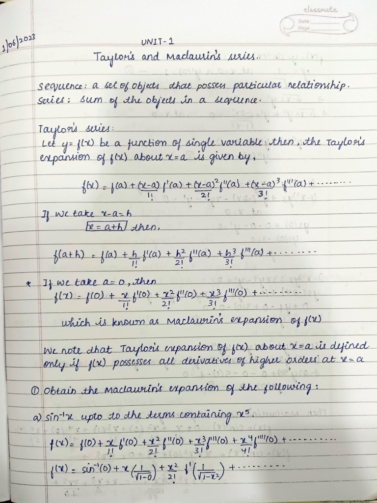 Maths unit 1 (1) | PDF