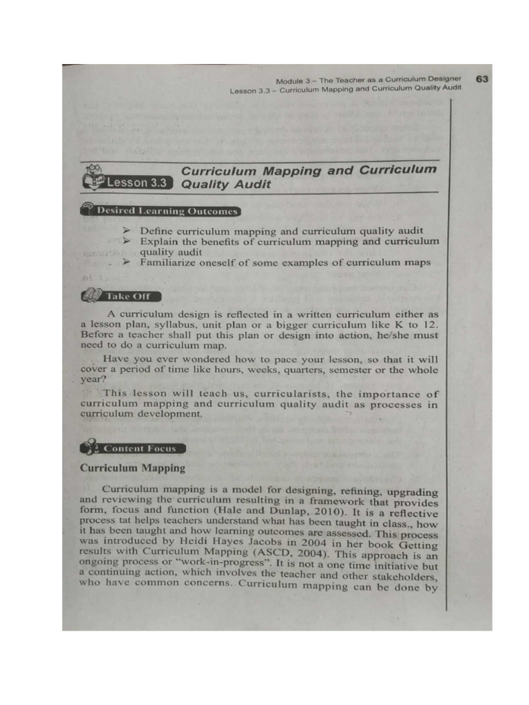 Curriculum Mapping | PDF