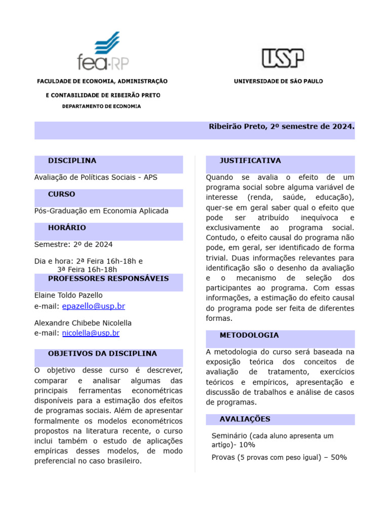 Programa APS 2024 | PDF