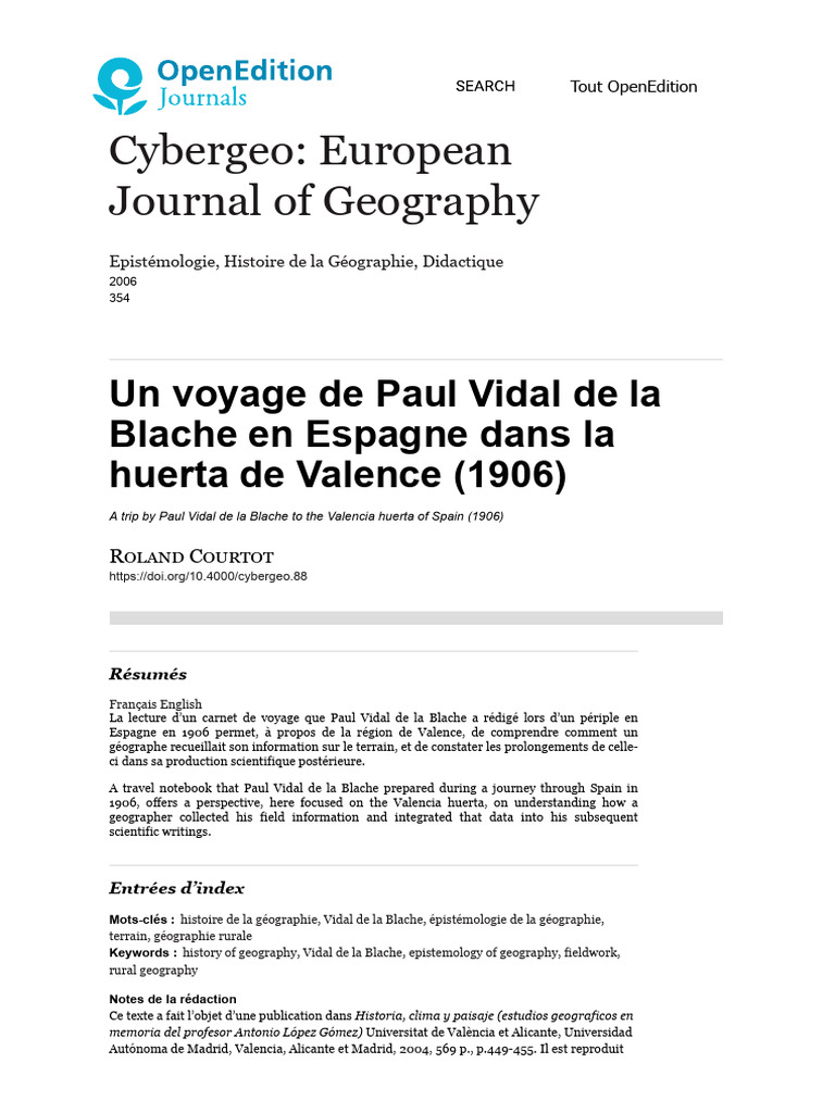 Paul Vidal De La Blache Pdf – Paul Vidal De La Blache Histoire – EICQN