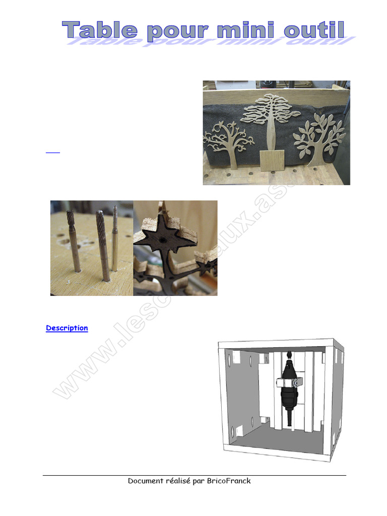 BF Table Pour Mini Outil | PDF