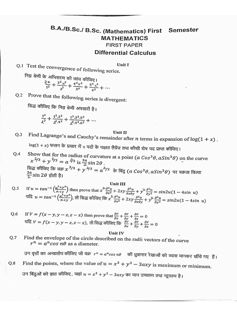BABSc Maths Assignments | PDF