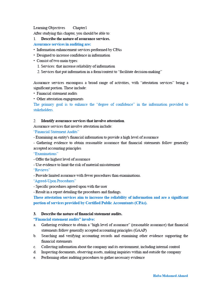 Learning Object ch1 Audit | PDF