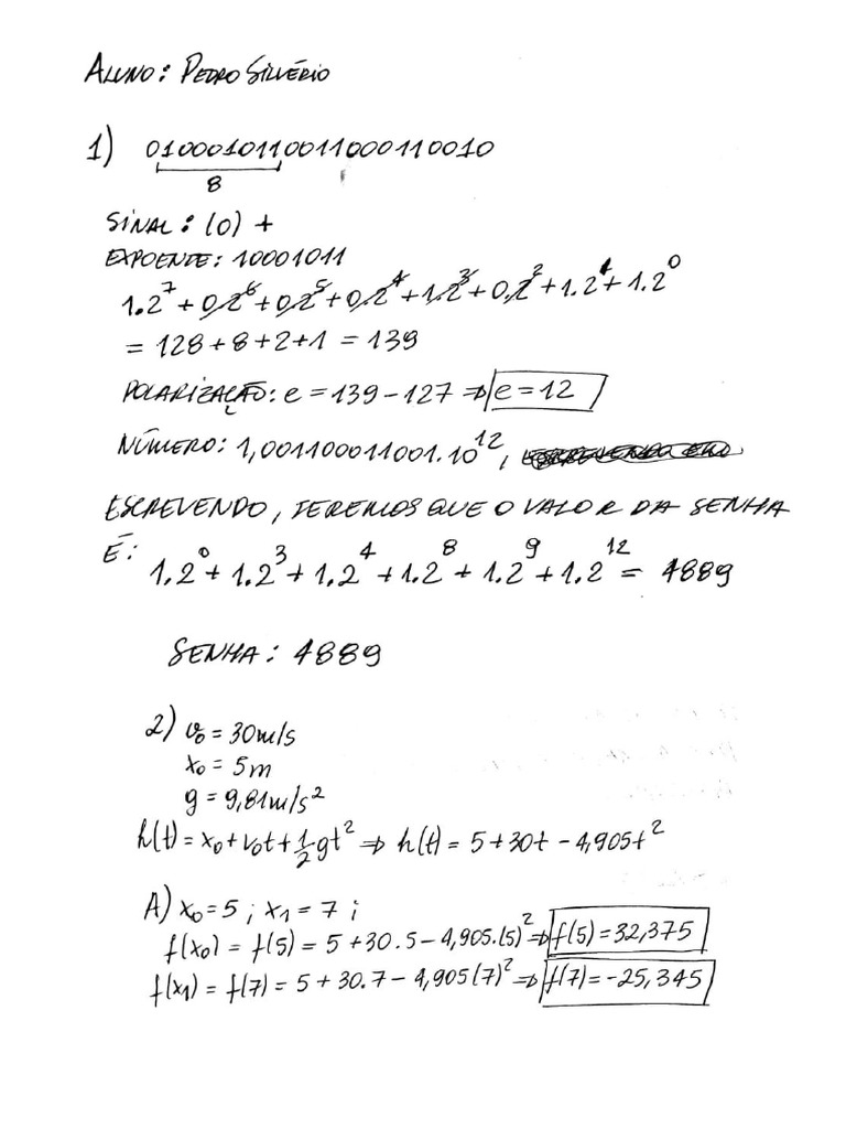Ap1-Cálculonumérico - Pedro Silvério | PDF
