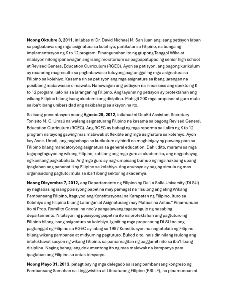 Report Sa Filipino | PDF