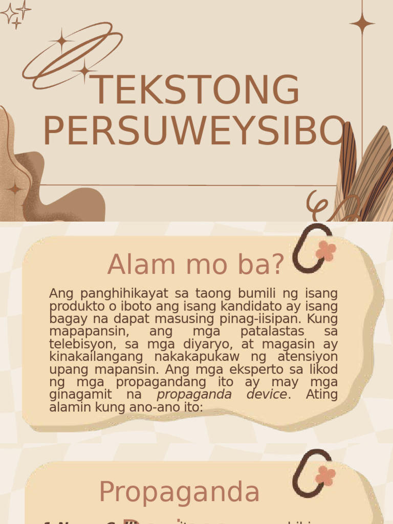 Tekstong Persuweysib | PDF