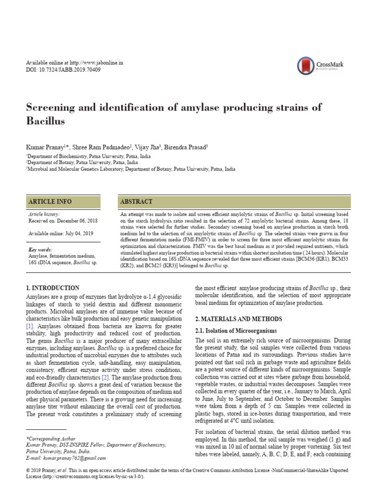 Amylase 4 | PDF