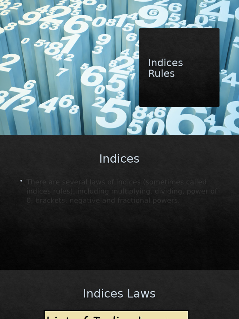 Indices Rules 2 | PDF