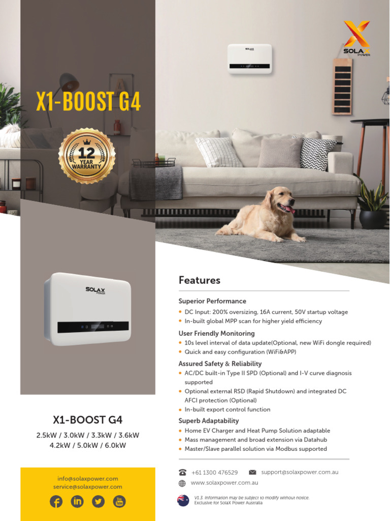 x1 Boost g4 Datasheet For Au en | PDF