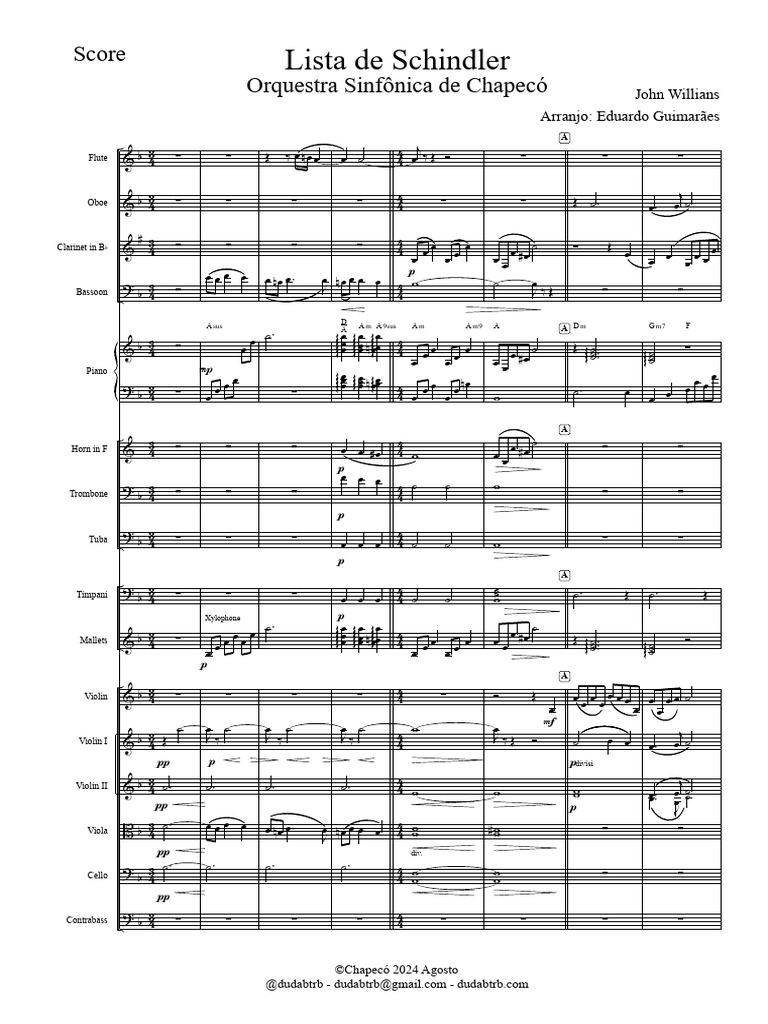 Lista de Schindler Score | PDF