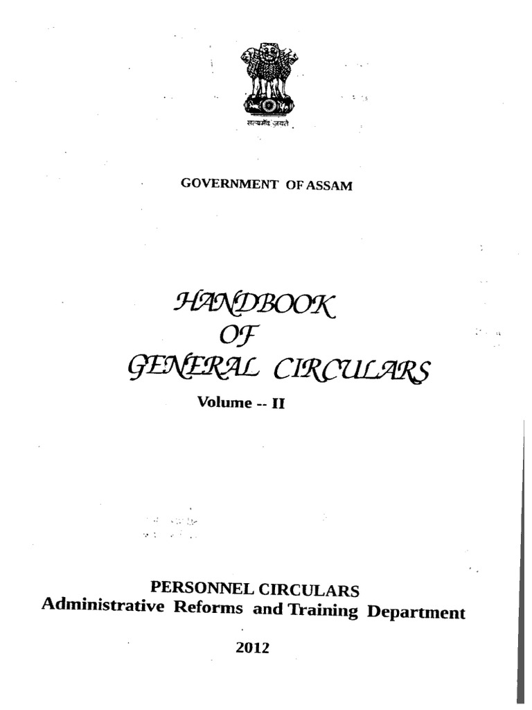 Handbook of General Circular Personnel Voll - Il | PDF