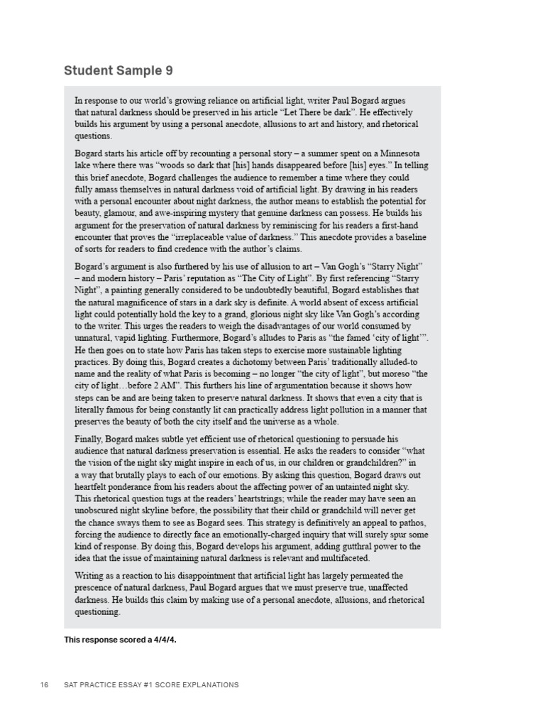 Example Rhetorical Analysis | PDF